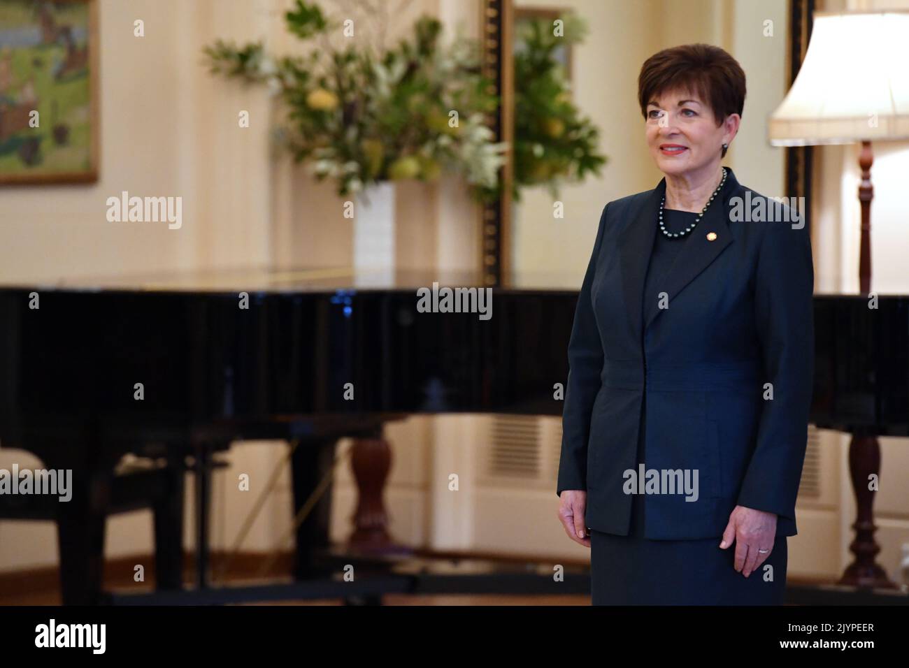New Zealand’s Governor-general Dame Patsy Reddy at a ceremonial welcome ...
