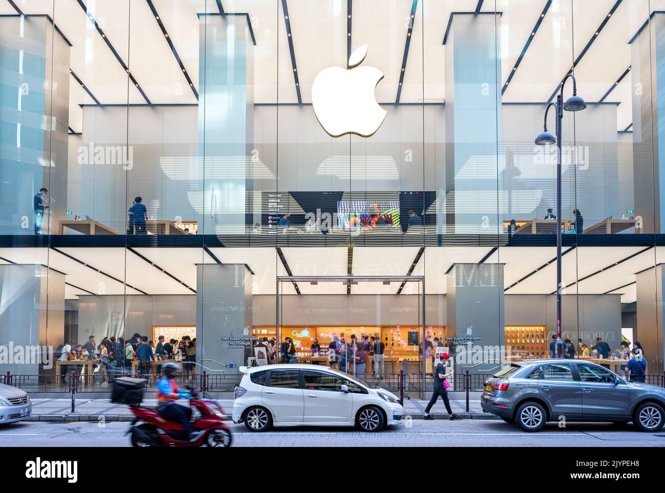 American multinational technology company Apple store seen in Hong Kong ...