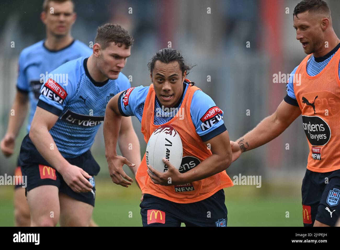 Jarome Luai of the Blues during a NSW Blues State of Origin training session at in Sydney ...