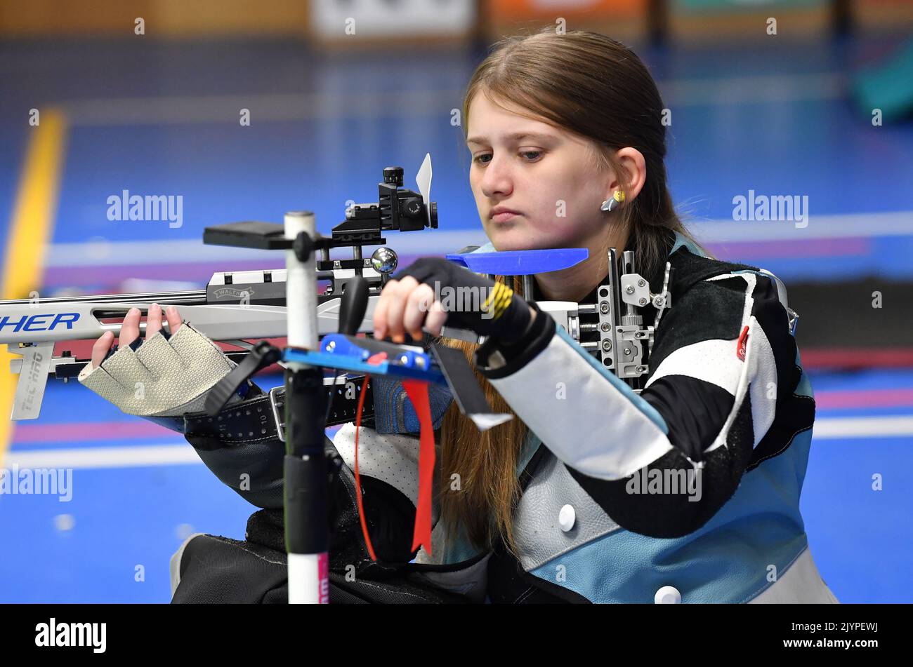 Katarina Kowplos, who will be competing in the Mixed 10 metre Air Rifle ...