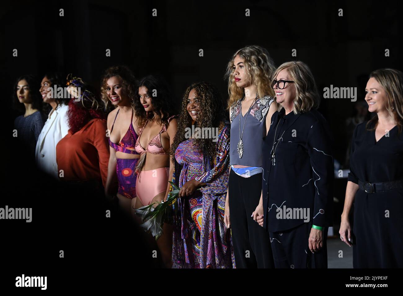 Models and designers walk the runway during the Indigenous Fashion ...