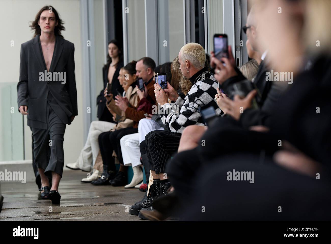 Models walk the runway during the Non+ show at Australian Fashion Week ...