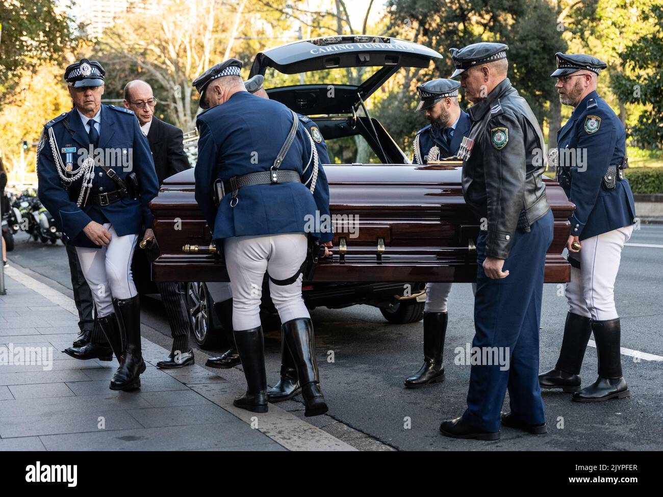 Bob Fulton’s casket arrives at the State Funeral for rugby league ...
