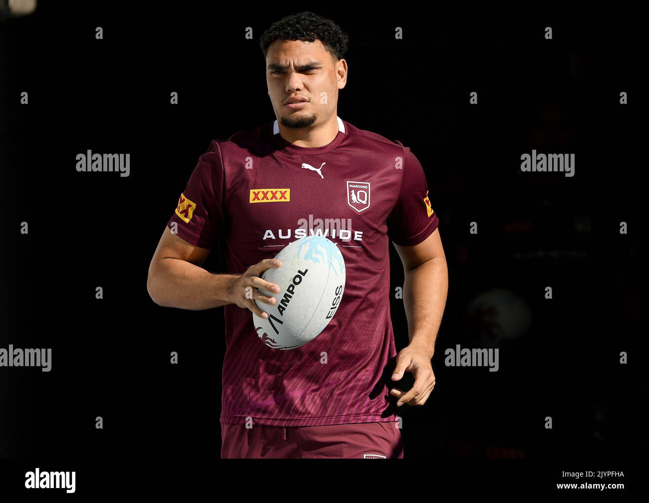 Xavier Coates is seen during the Queensland Maroons State of Origin ...