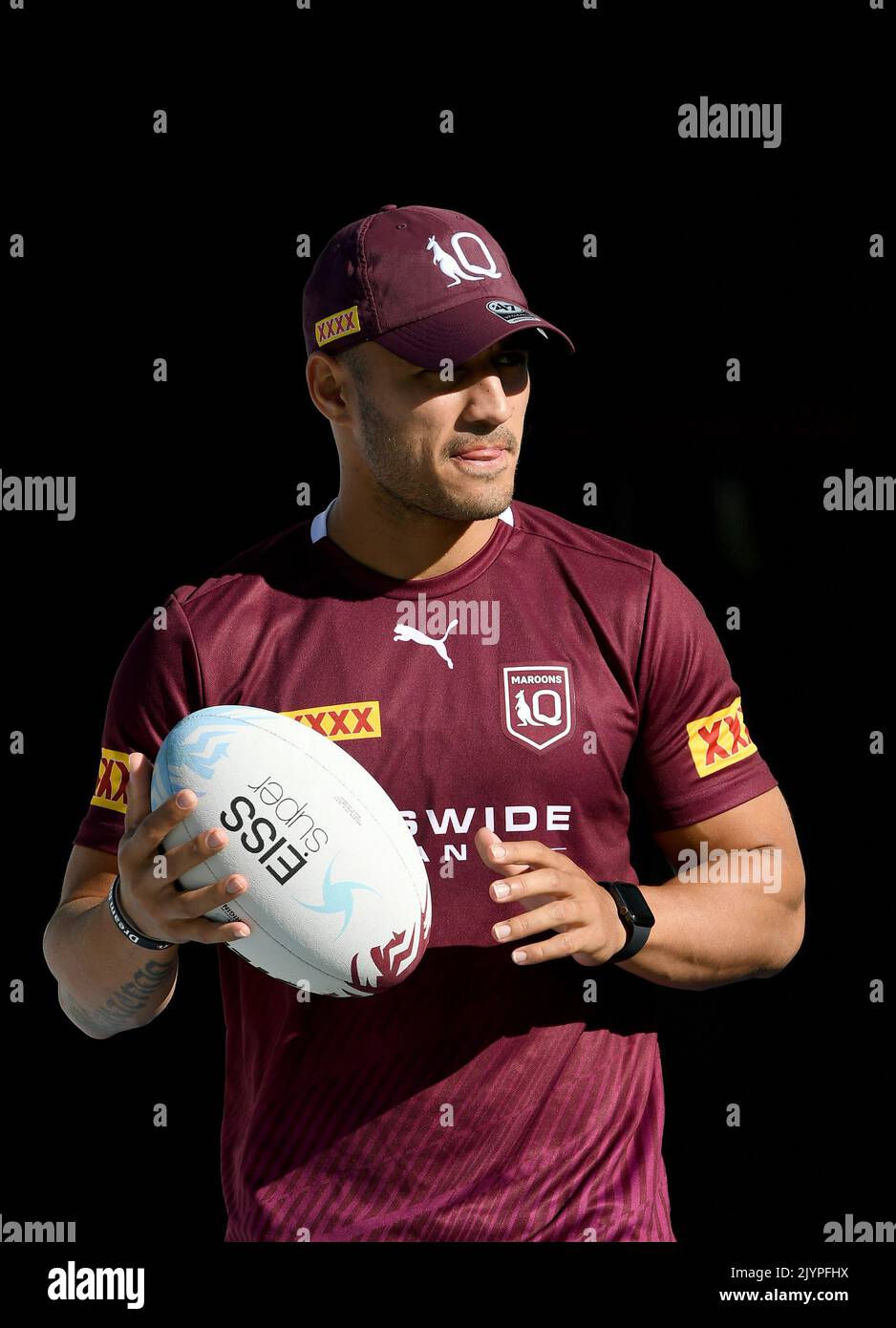 Valentine Holmes is seen during the Queensland Maroons State of Origin ...