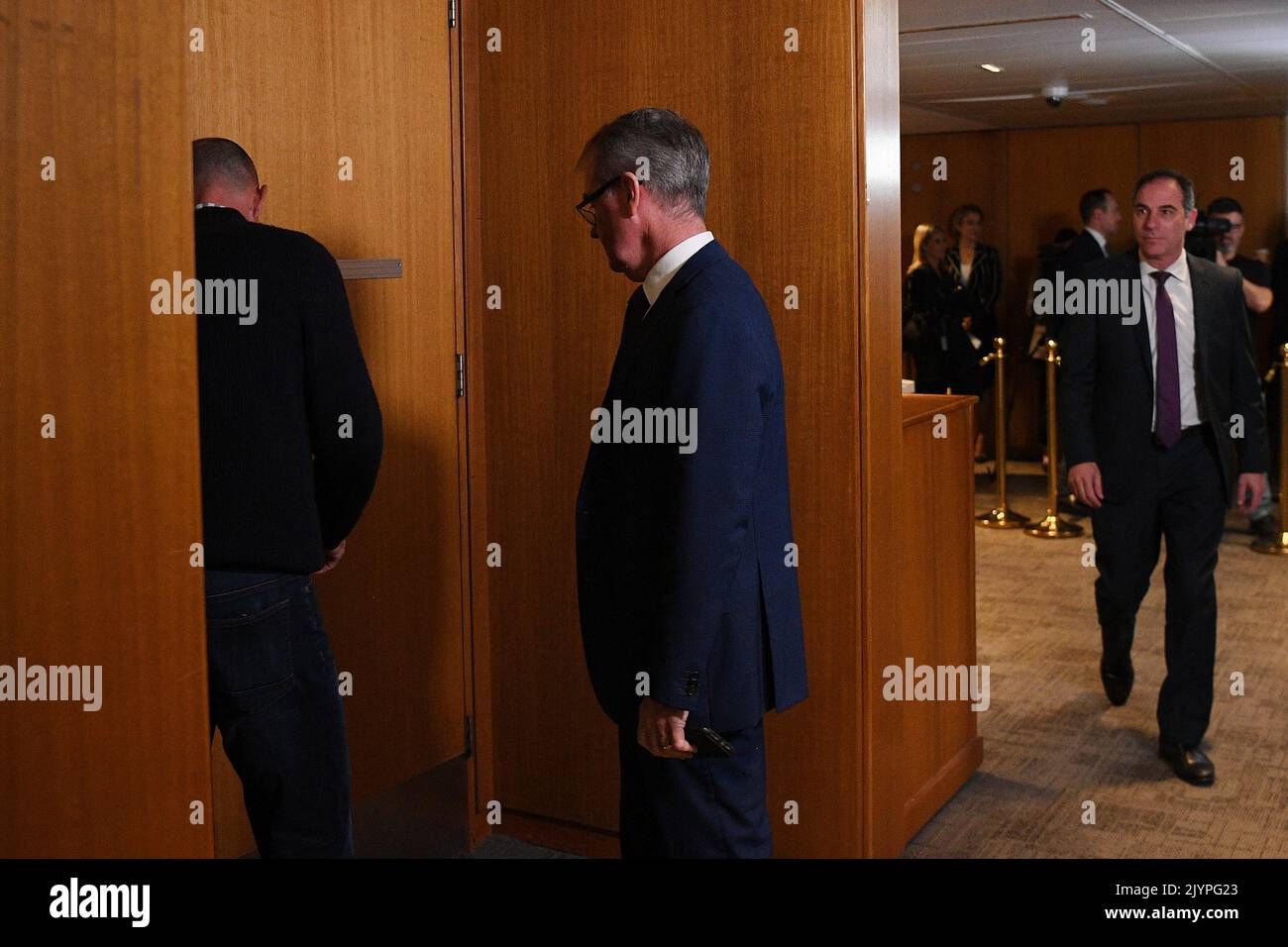 NSW Labor MP Michael dally waits for the door to be unlocked to the ...