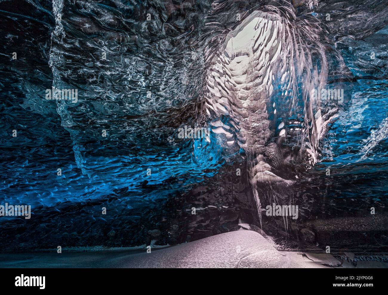Glacal cave in Vatnajoekull Nationalpark, Iceland. Glacial cave in the ...