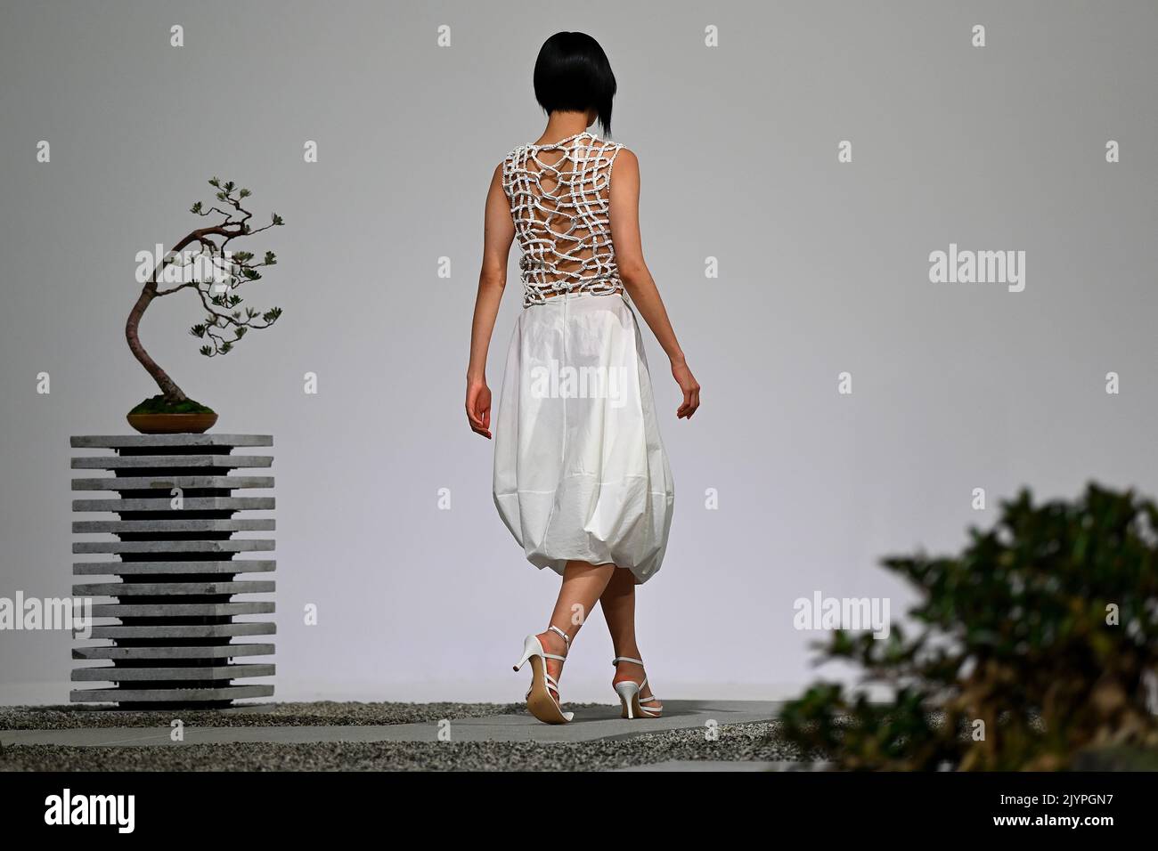 Models walk the runway during the Christopher Esber show at Australian ...