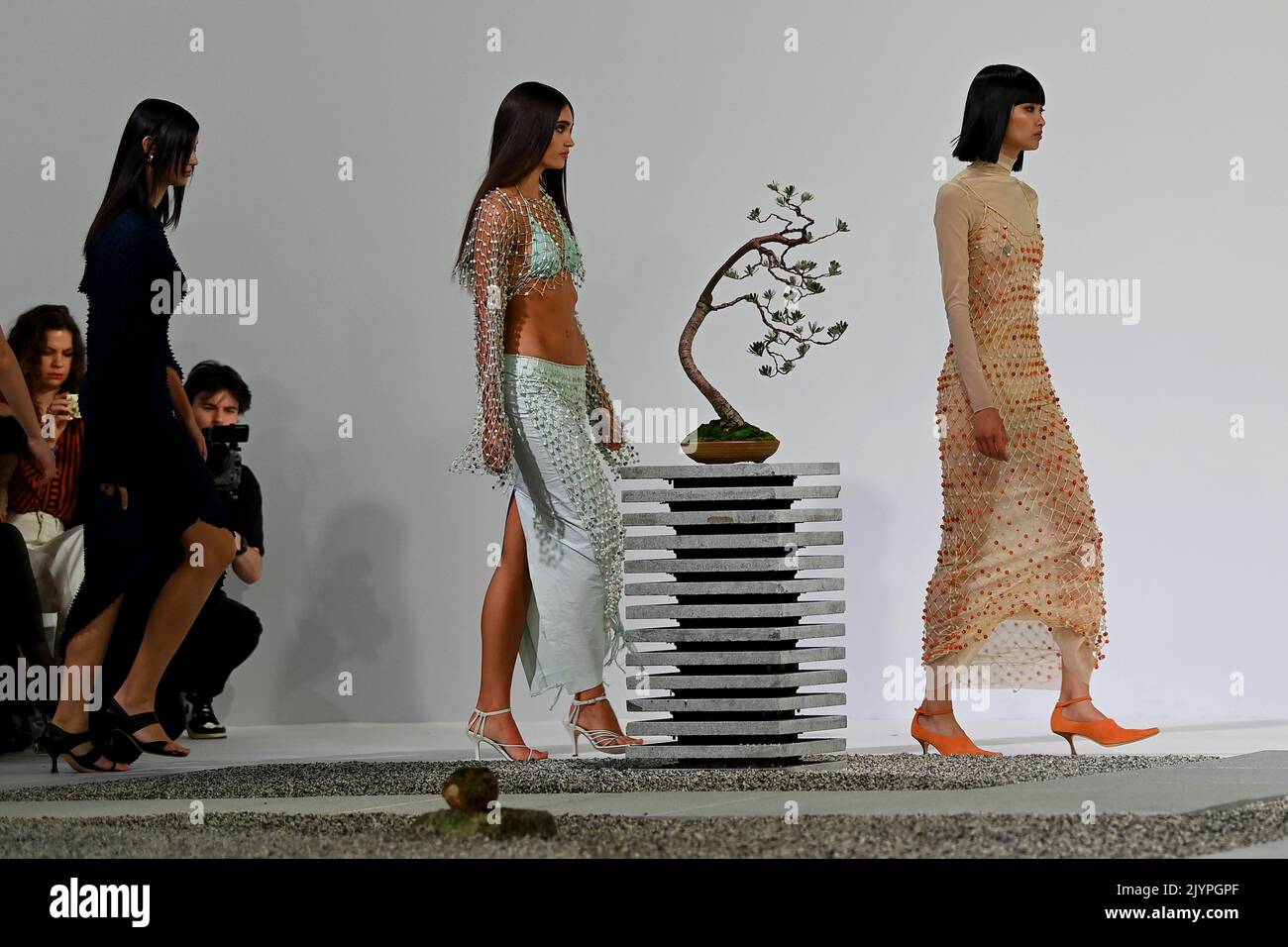 Models walk the runway during the Christopher Esber show at Australian ...