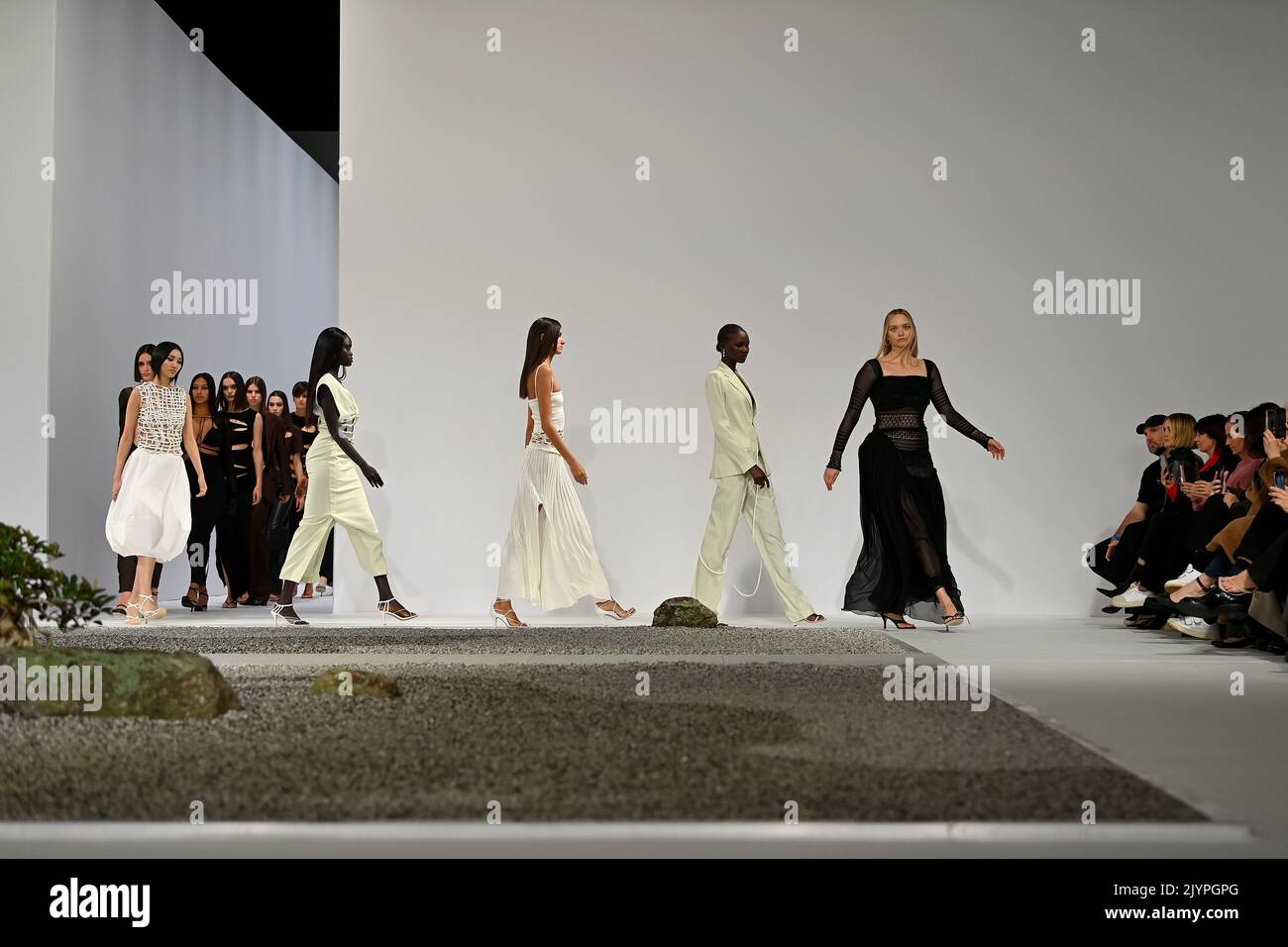Models walk the runway during the Christopher Esber show at Australian ...