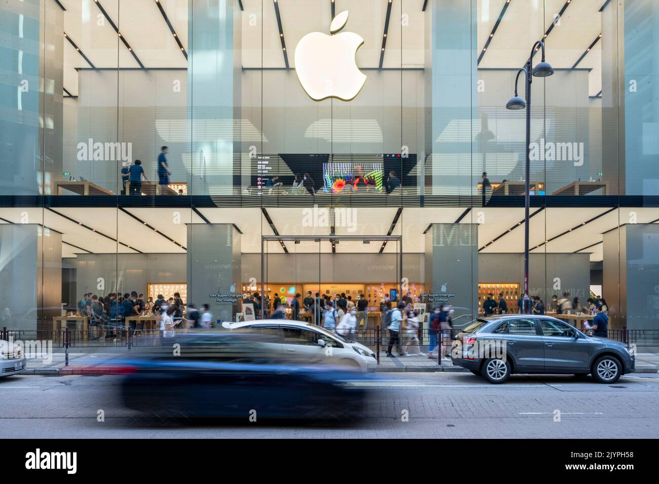 American multinational technology company Apple store seen in Hong Kong ...