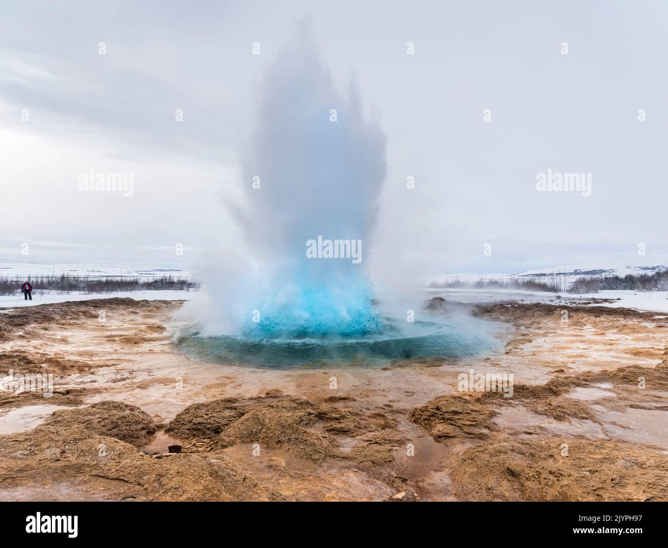 Geothermal area in the Haukadalur, Iceland. The geothermal area ...