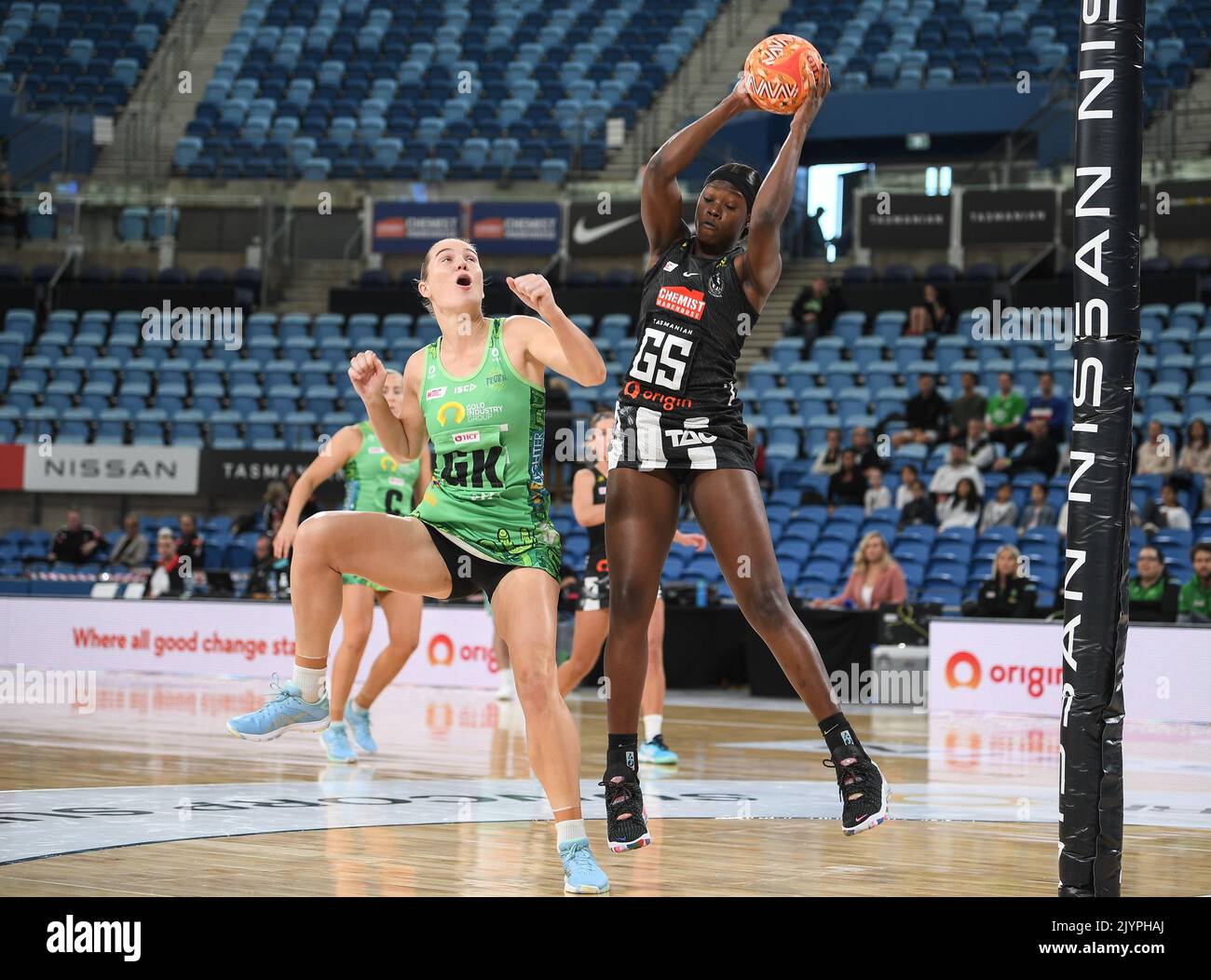 Shimona Nelson of the Magpies in action during the Round 6 Super ...
