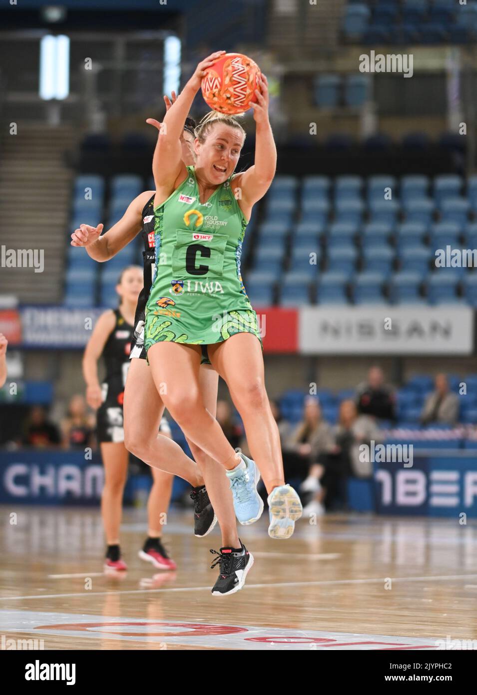 Jess Anstiss of West Coast Fever during the Round 6 Super Netball match ...