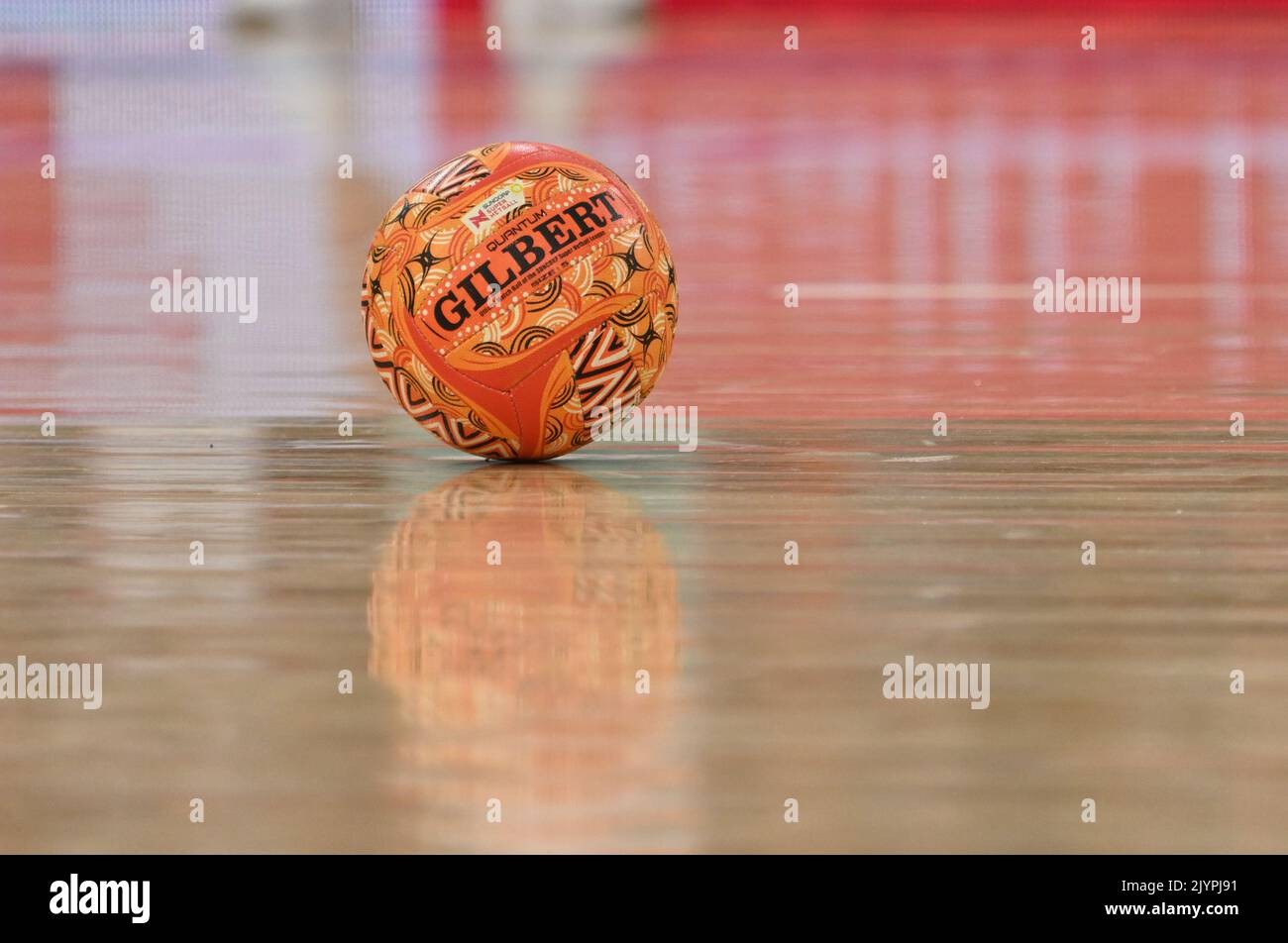 The Match Ball during the Round 6 Super Netball match between the GWS ...