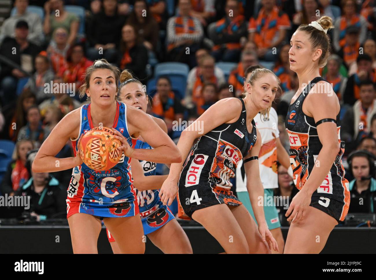 Maddy Proud of the Swifts and Maddie Hay of the Giants during the Round ...