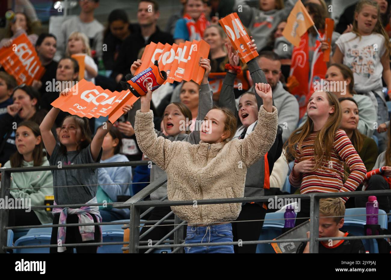 The crowd during the Round 6 Super Netball match between the GWS Giants ...