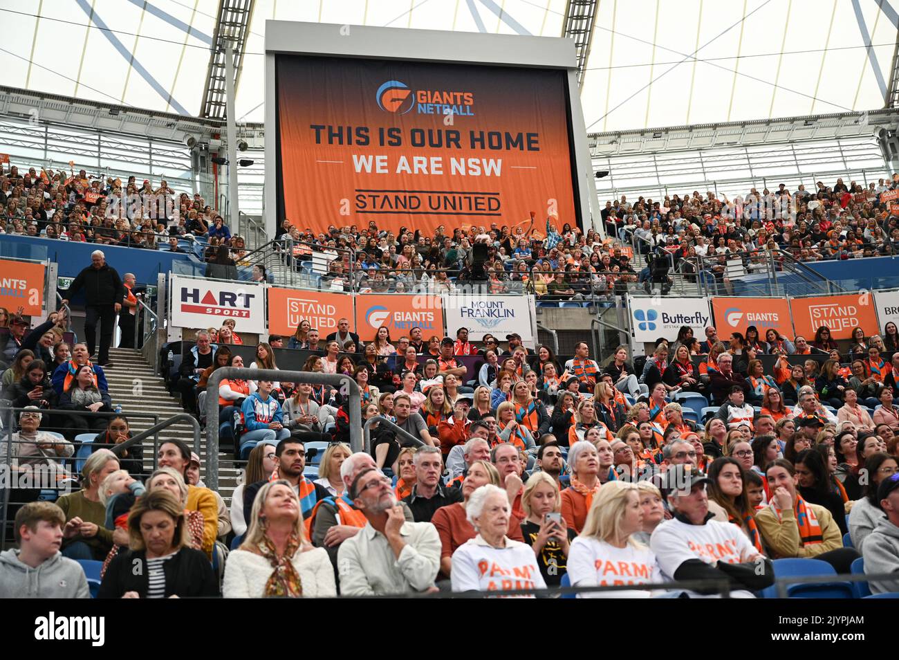 The crowd during the Round 6 Super Netball match between the GWS Giants ...
