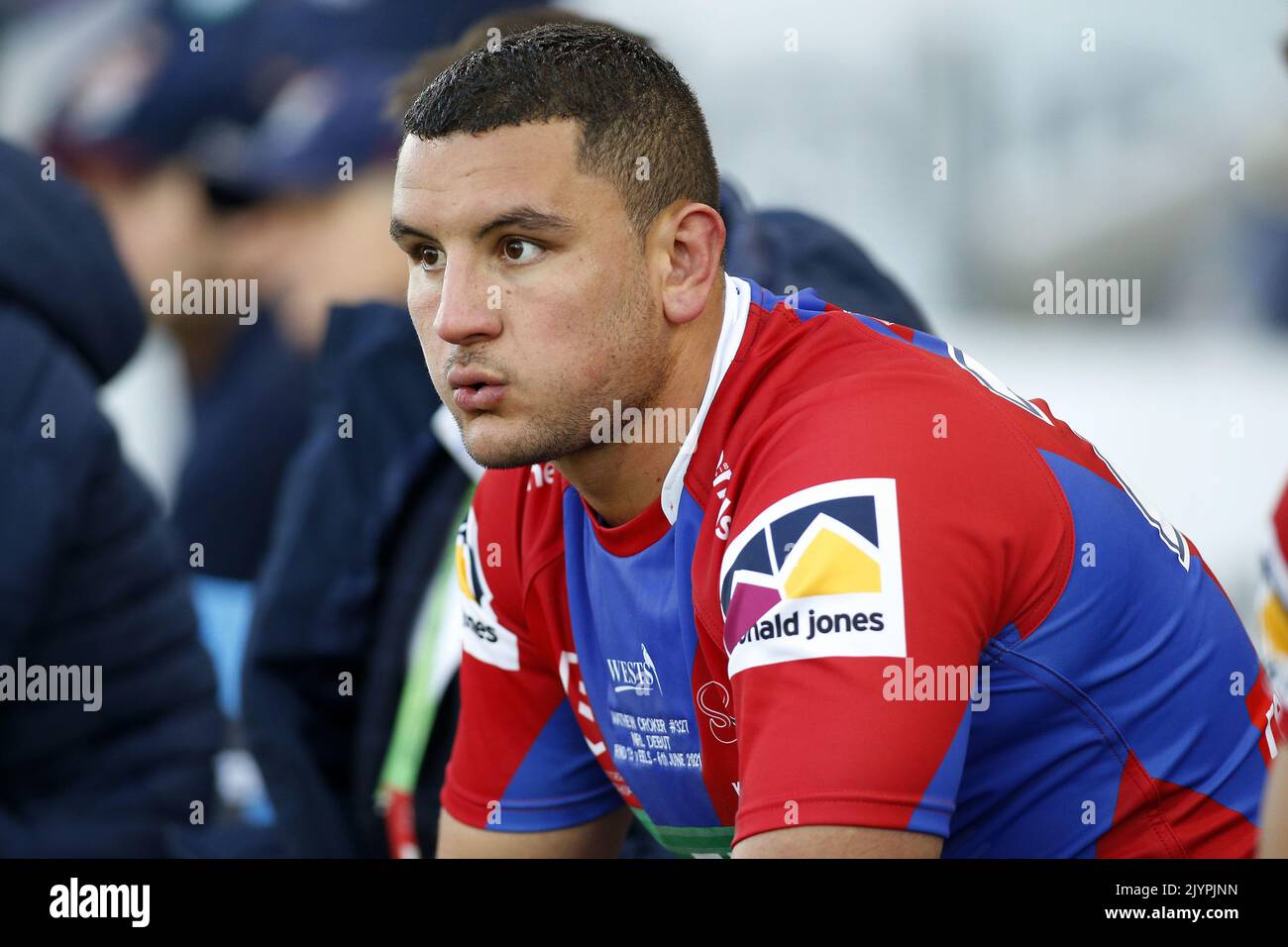 Matt Croker of the Knights during the Round 13 NRL match between the ...
