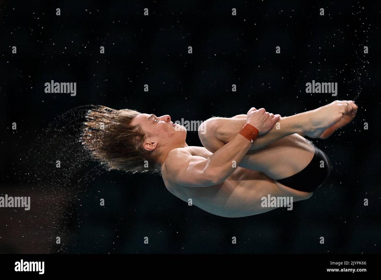 Diver Sam Fricker practices during an Australian Diving media event, at ...