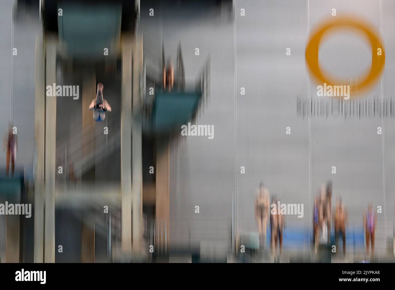 Divers practice during an Australian Diving media event, at the Sydney ...