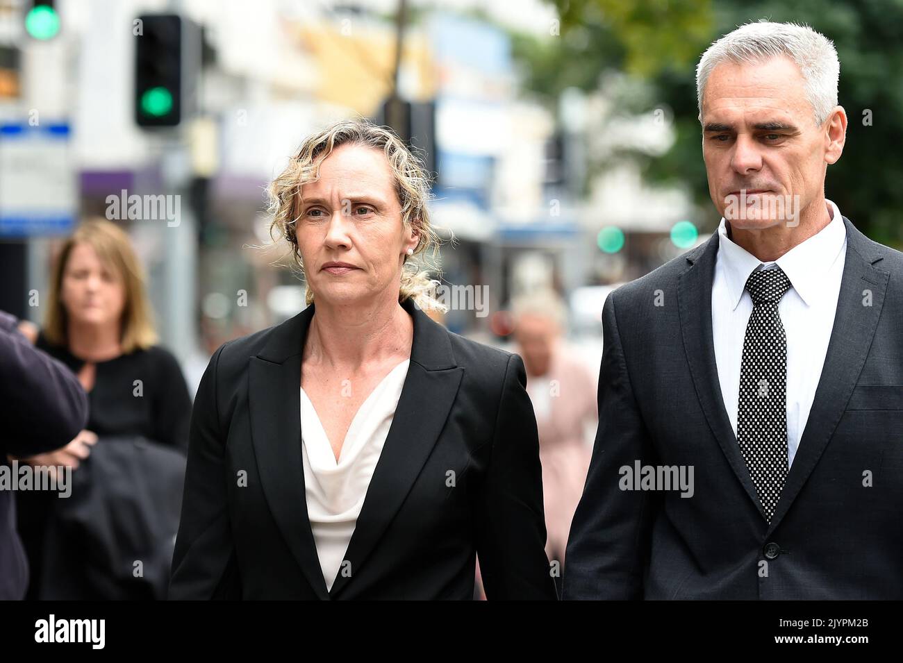 Michelle Stenner is seen departing the Brisbane District Court, in ...