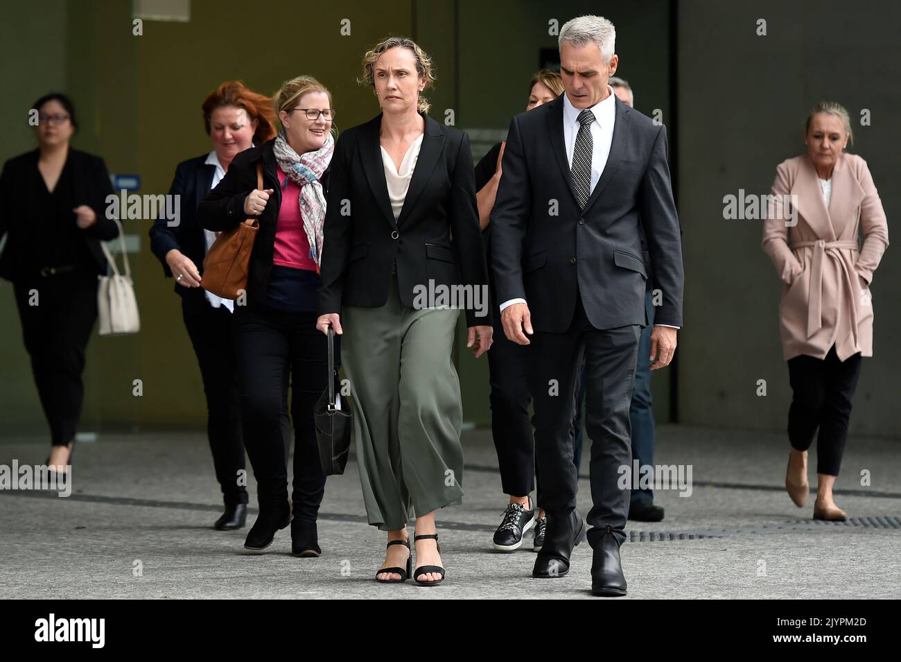 Michelle Stenner is seen departing the Brisbane District Court, in ...