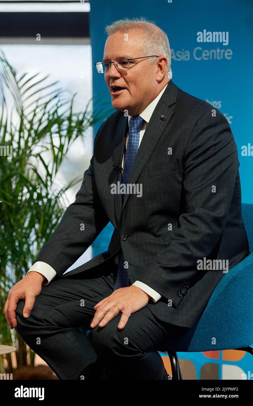 Prime Minister Scott Morrison addresses the Perth US Asia Centre at ...