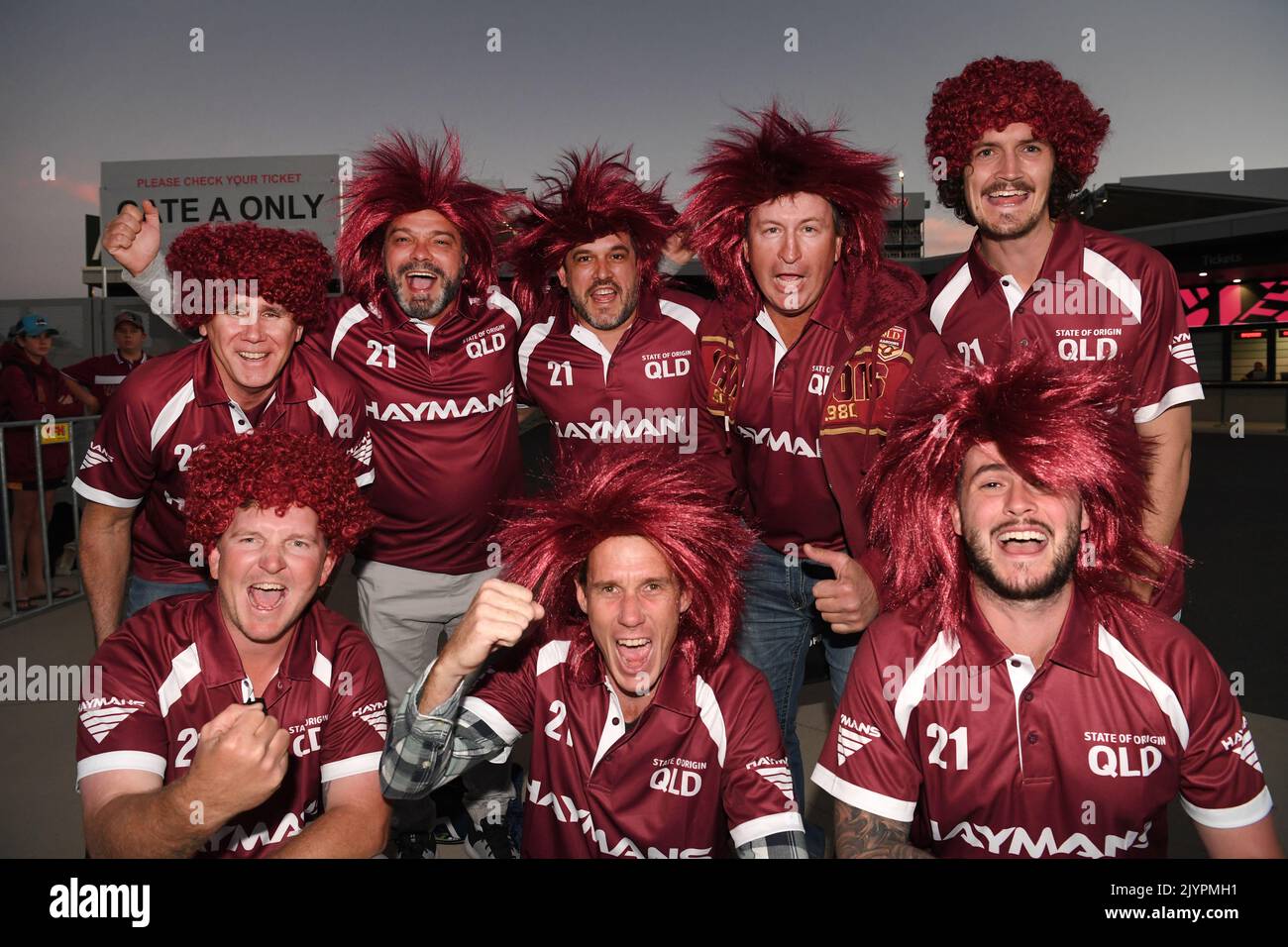 Queensland fans are seen before Game 1 of the 2021 State of Origin ...