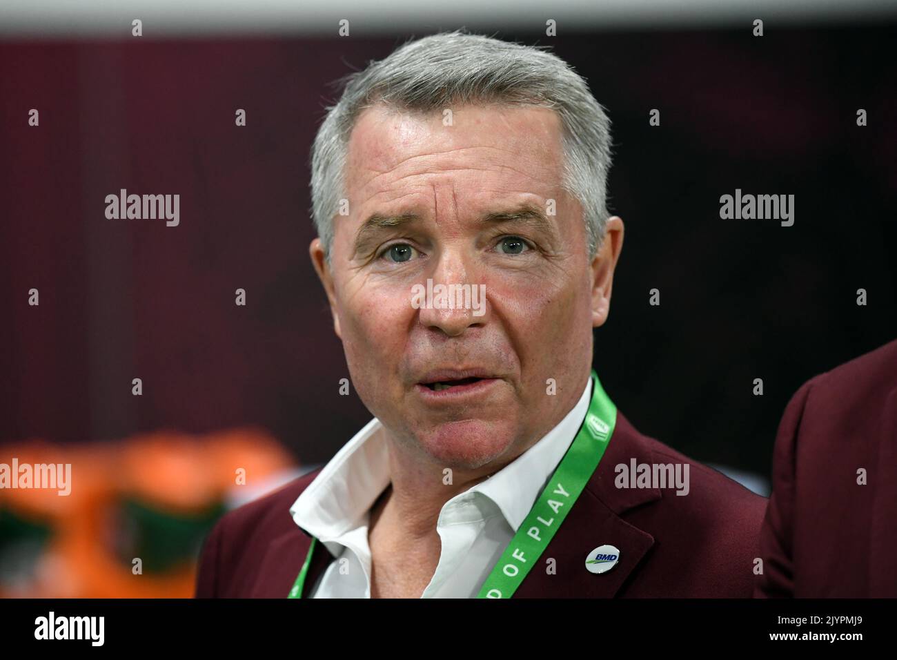 Queensland coach Paul Green is seen before Game 1 of the 2021 State of ...