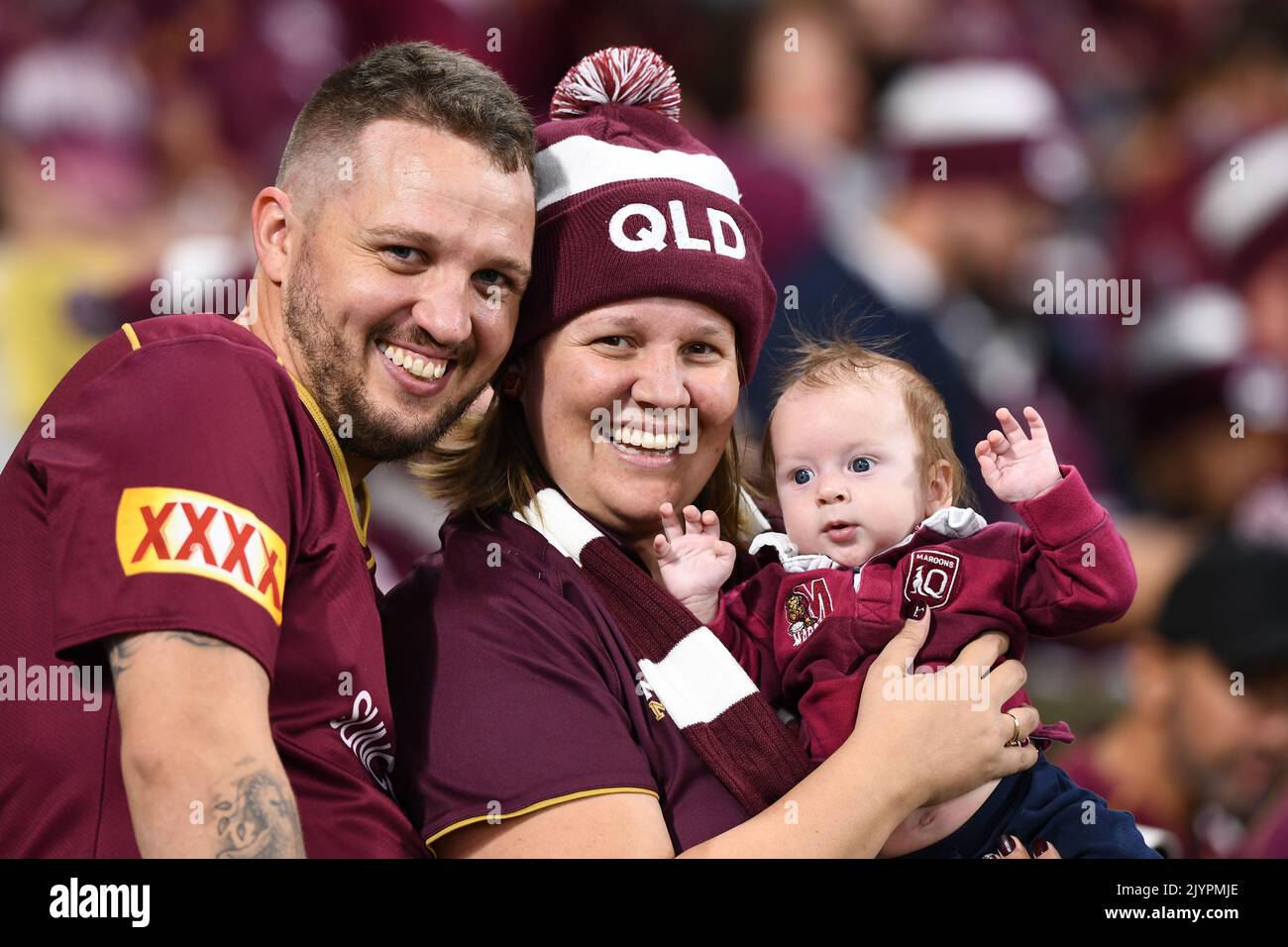 Maroons supporters are seen before Game 1 of the 2021 State of Origin ...