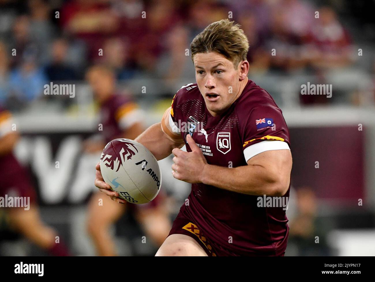 Harry Grant of the Maroons in action during Game 1 of the 2021 State of ...