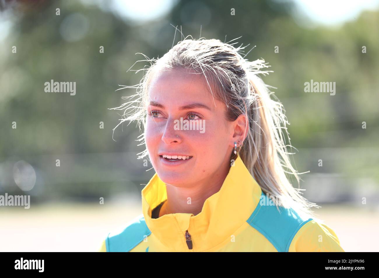 Hana Basic during a media event for the Australian Olympic sprinting ...