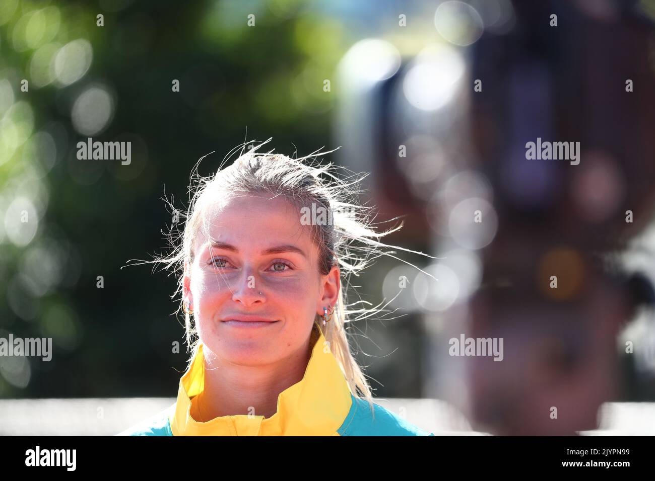 Hana Basic during a media event for the Australian Olympic sprinting ...