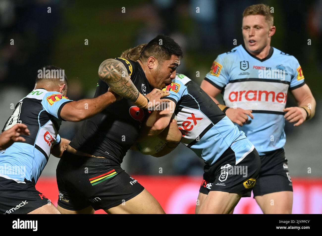 Moses Leota of the Panthers during the Round 14 NRL match between the ...