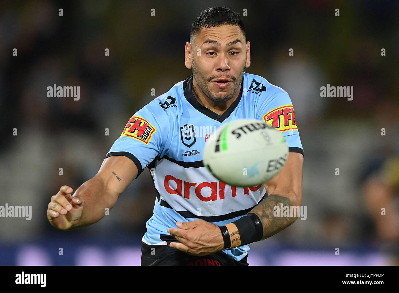 Jesse Ramien of the Sharks during the Round 14 NRL match between the ...
