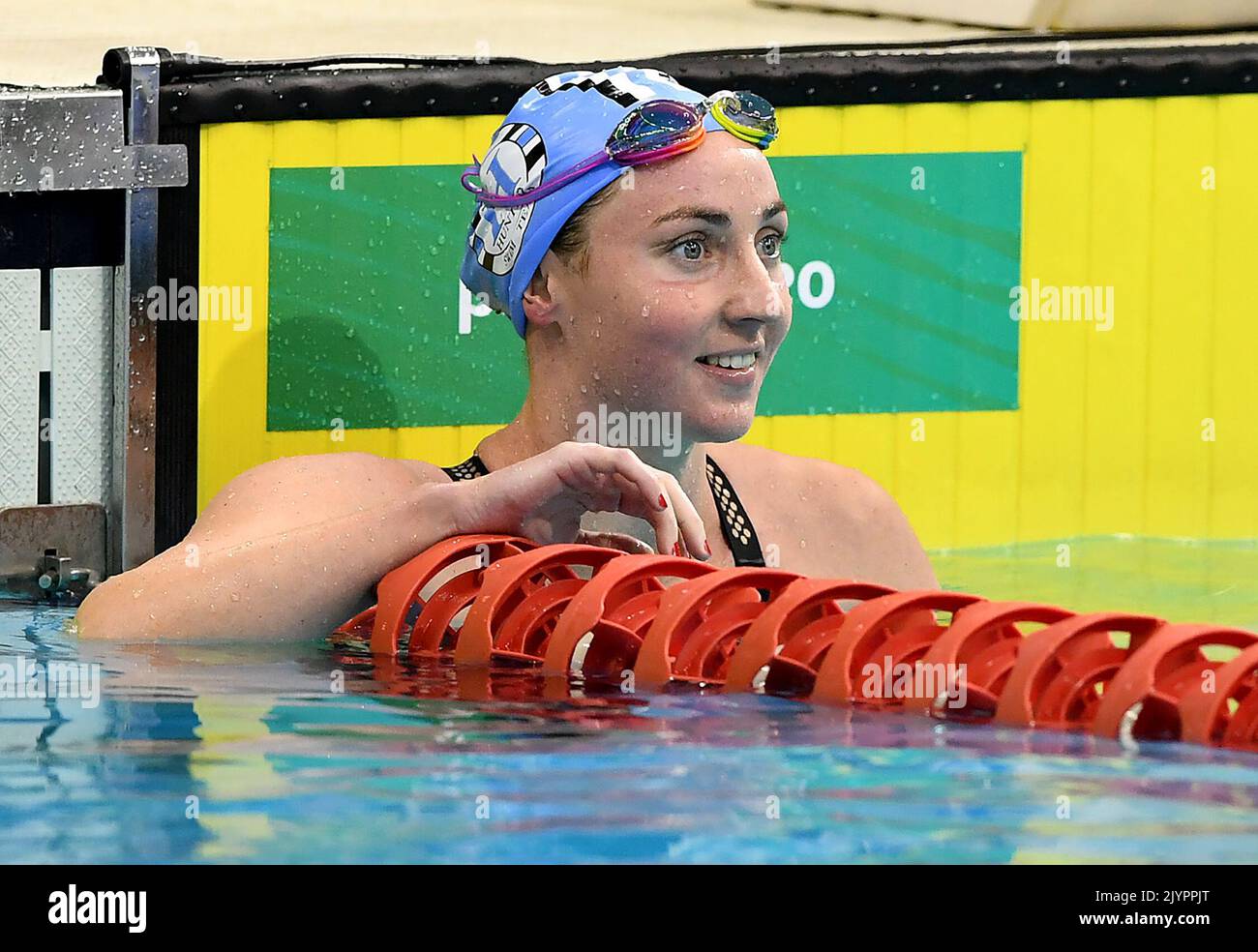 Meg Bailey looks on after swimming in the Women’s 400m Individual ...