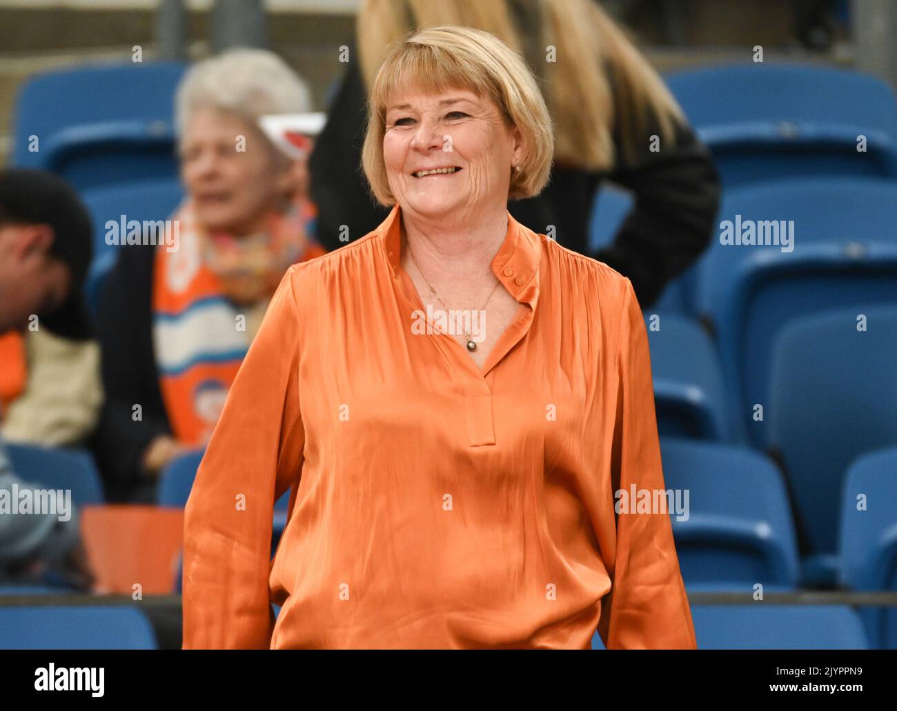 Giants Coach Julie Fitzgerald before the Round 7 Super Netball match ...