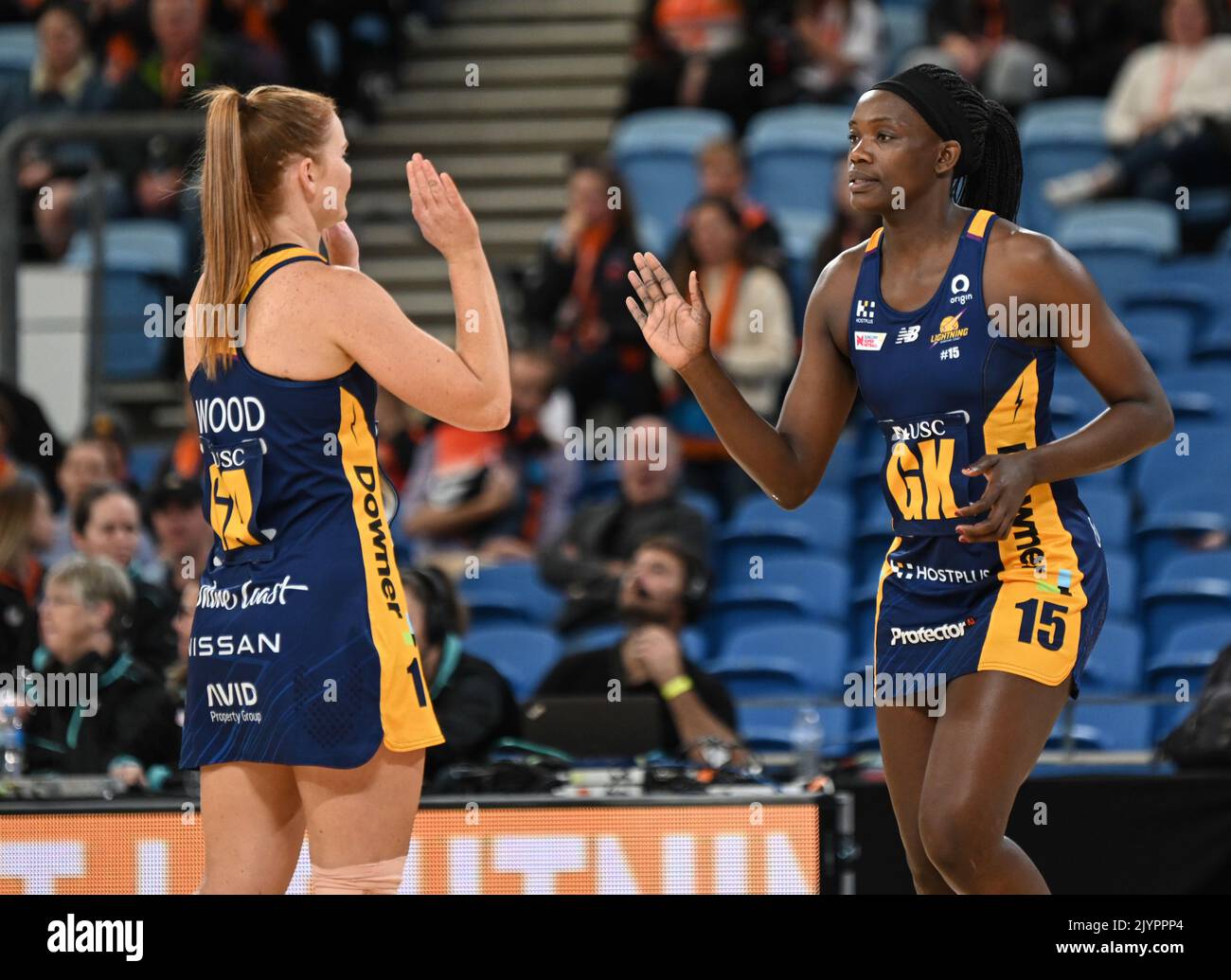 Phumza Maweni of the Lightning before the Round 7 Super Netball match ...