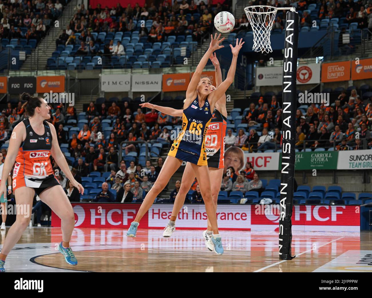 Cara Koenen of the Lightning and April Brandley of the Giants during ...