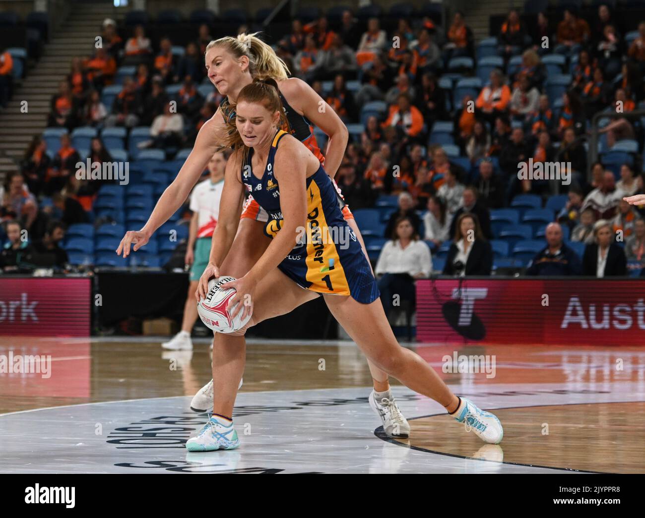 Steph Wood of the Lightning and April Brandley of the Giants during the ...