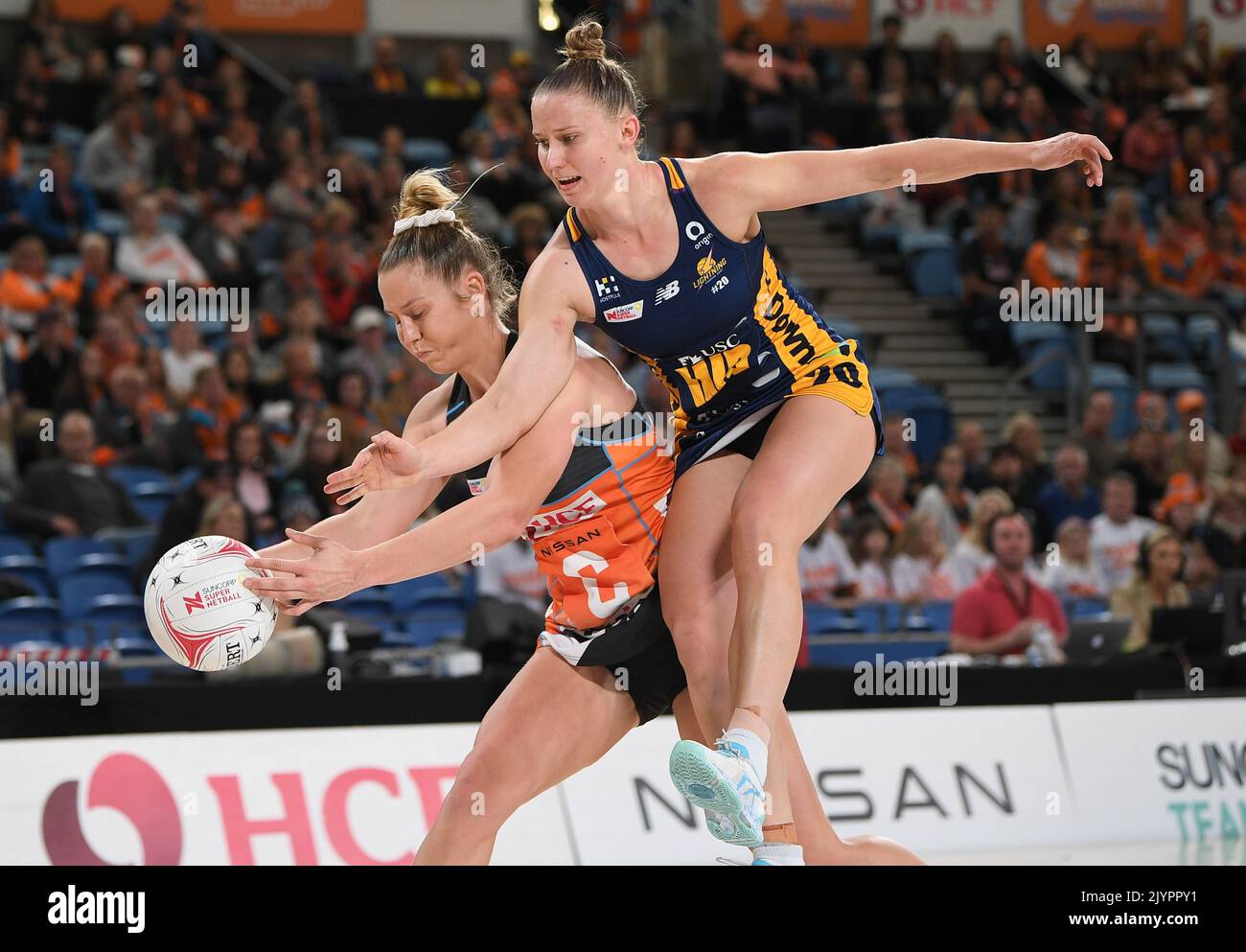 Jamie-Lee Price of the Giants and Mahalia Cassidy of the Lightning ...