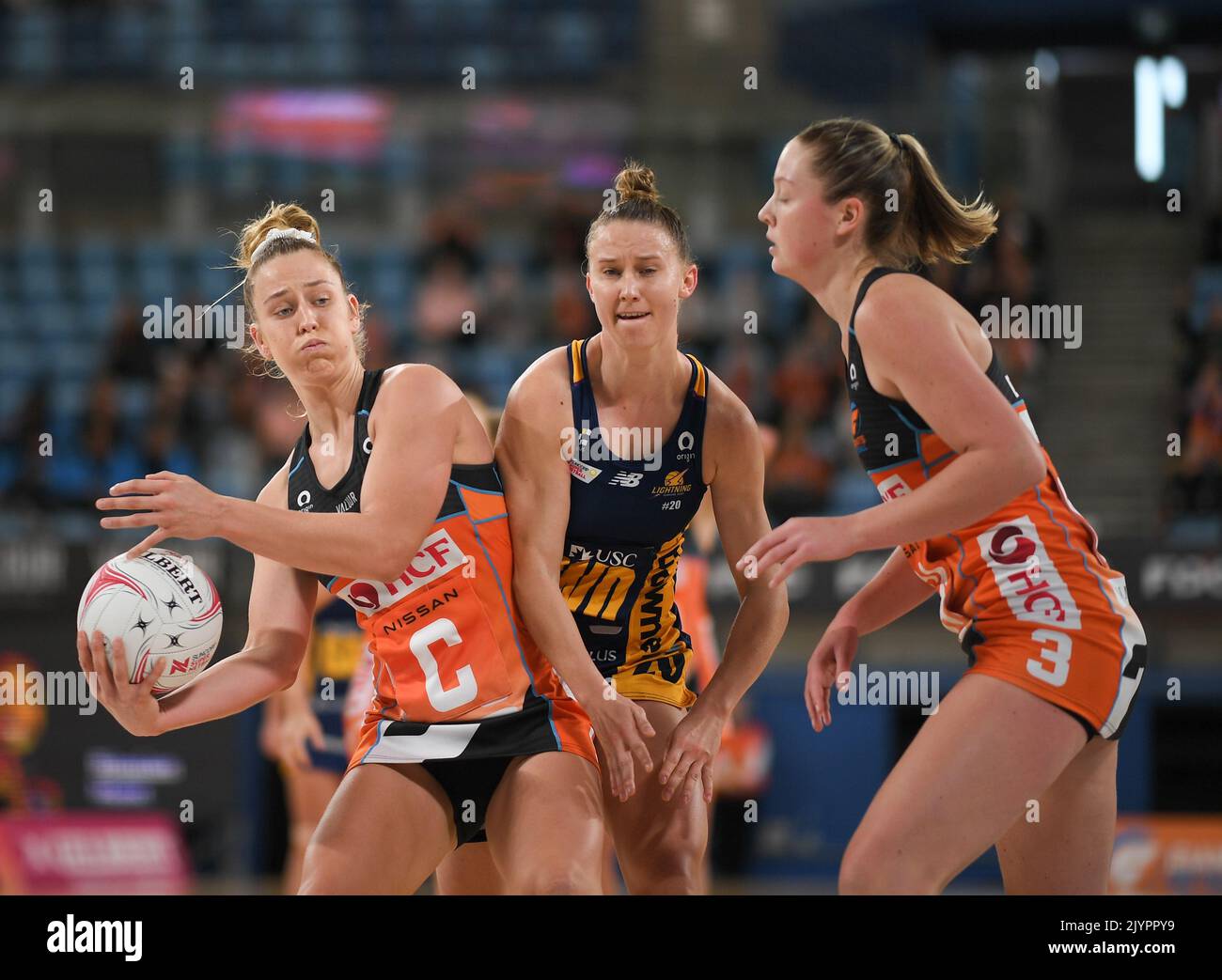 Jamie-Lee Price of the Giants during the Round 7 Super Netball match ...