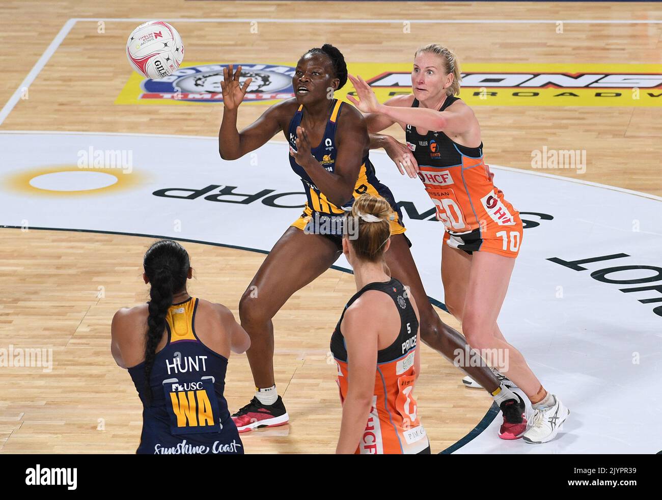 Peace Proscovia of the Lightning and April Brandley of the Giants ...