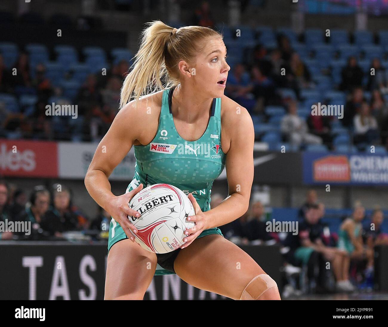 Kate Moloney of the Vixens during the Round 7 Super Netball match ...