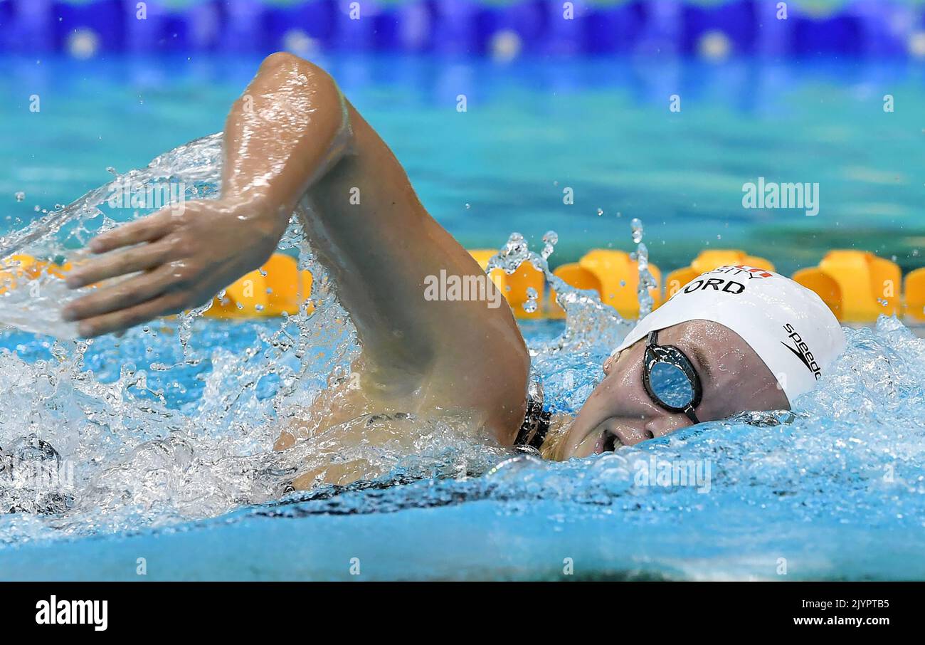 Michaela Pulford swimming in the Women’s 400m Freestyle Heats at the ...
