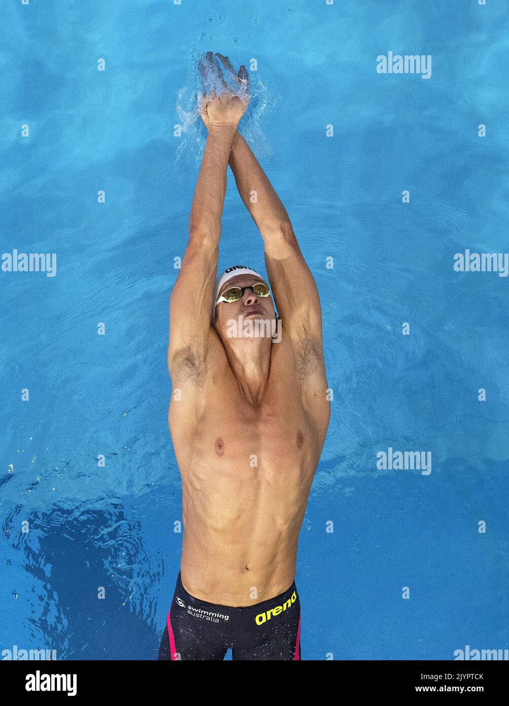 Mitch Larkin competes in the Men’s 100m Backstroke Heats at the ...