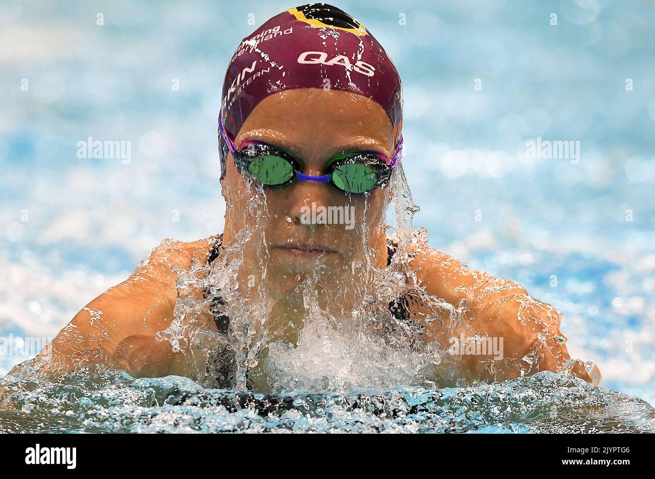 Abbey Harkin swims in the Women’s 100m Breaststroke Heats at the ...