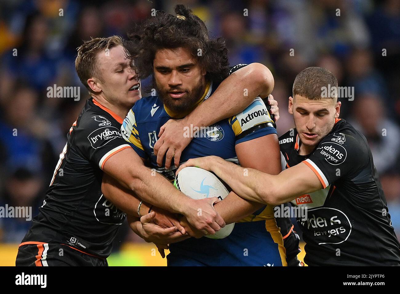 Isaiah Papalii of the Eels during the Round 14 NRL match between the ...