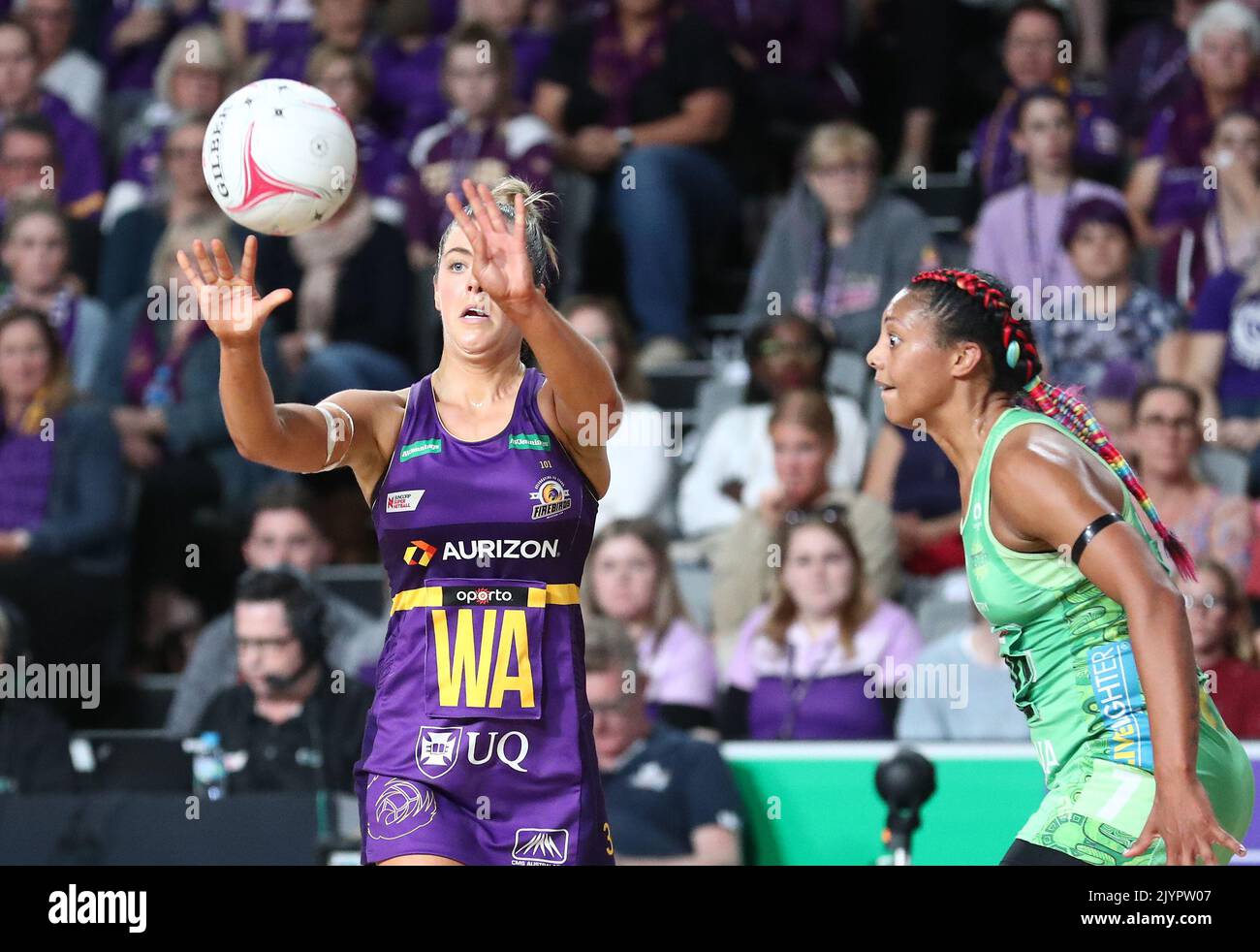 Lara Dunkley of the Firebirds in action during the Round 7 Super ...